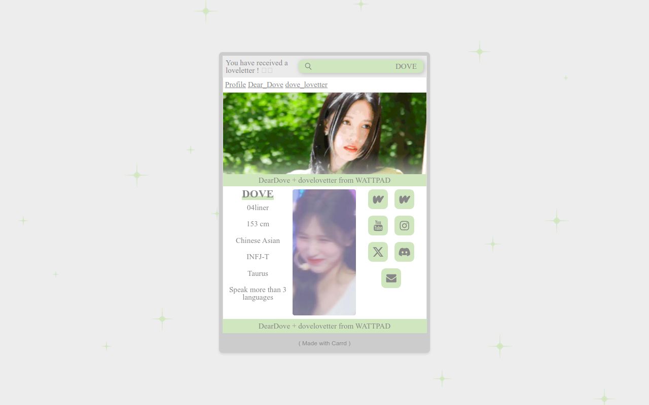 Dove's Carrd 🕊💌